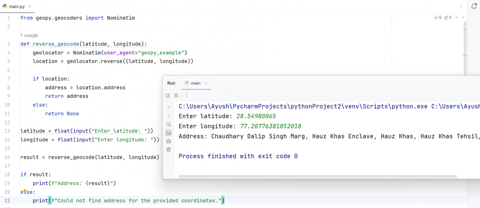 2 Easy Python Codes to Access Latitude & Longitude. - Console Flare Blog