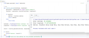 2 Easy Python Codes to Access Latitude & Longitude. - Console Flare Blog