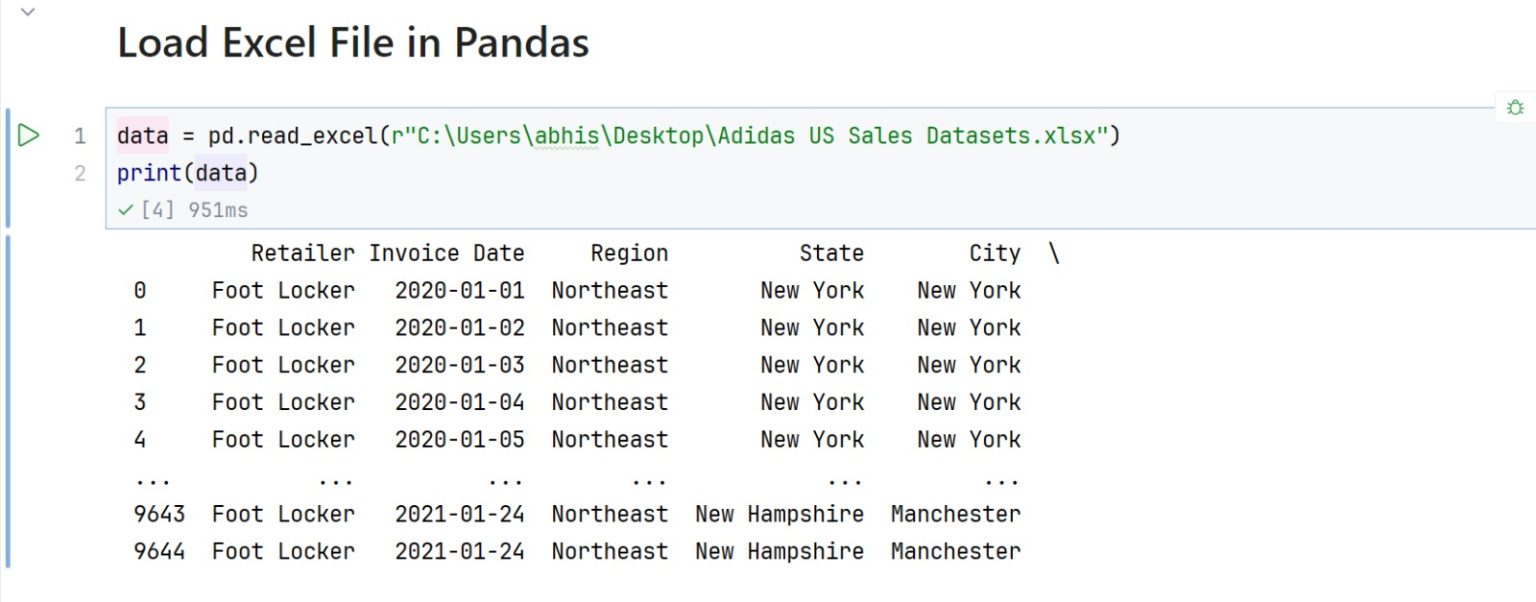 Load Data in Pandas